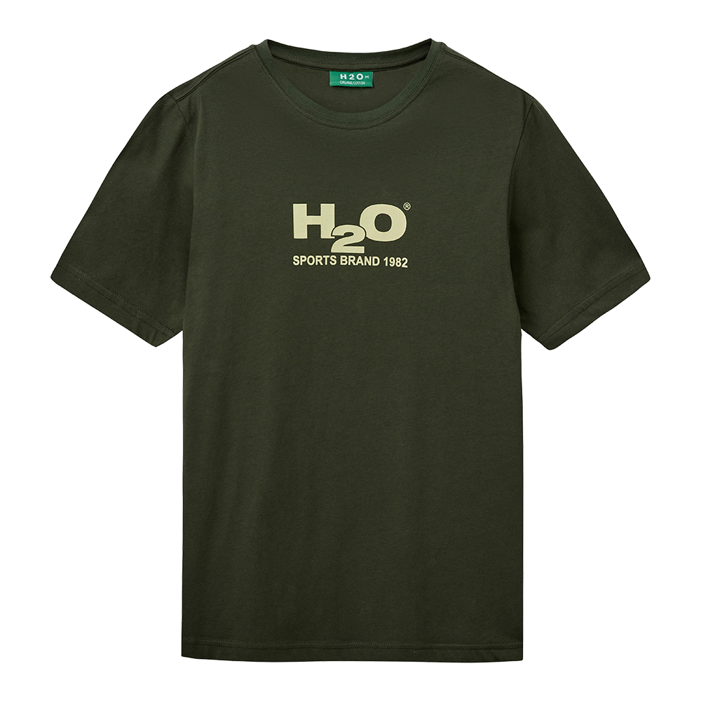 H2O Logo T-Shirt - Kortærmede T-shirt til mænd | Klassisk og behagelig ...